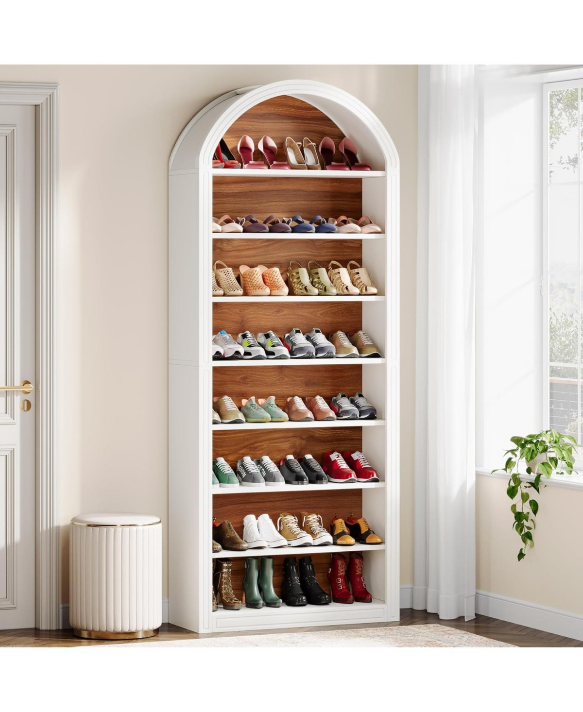 Click here for Tribesigns Shoe Storage Cabinet  8-Tier Tall Shoe... prices