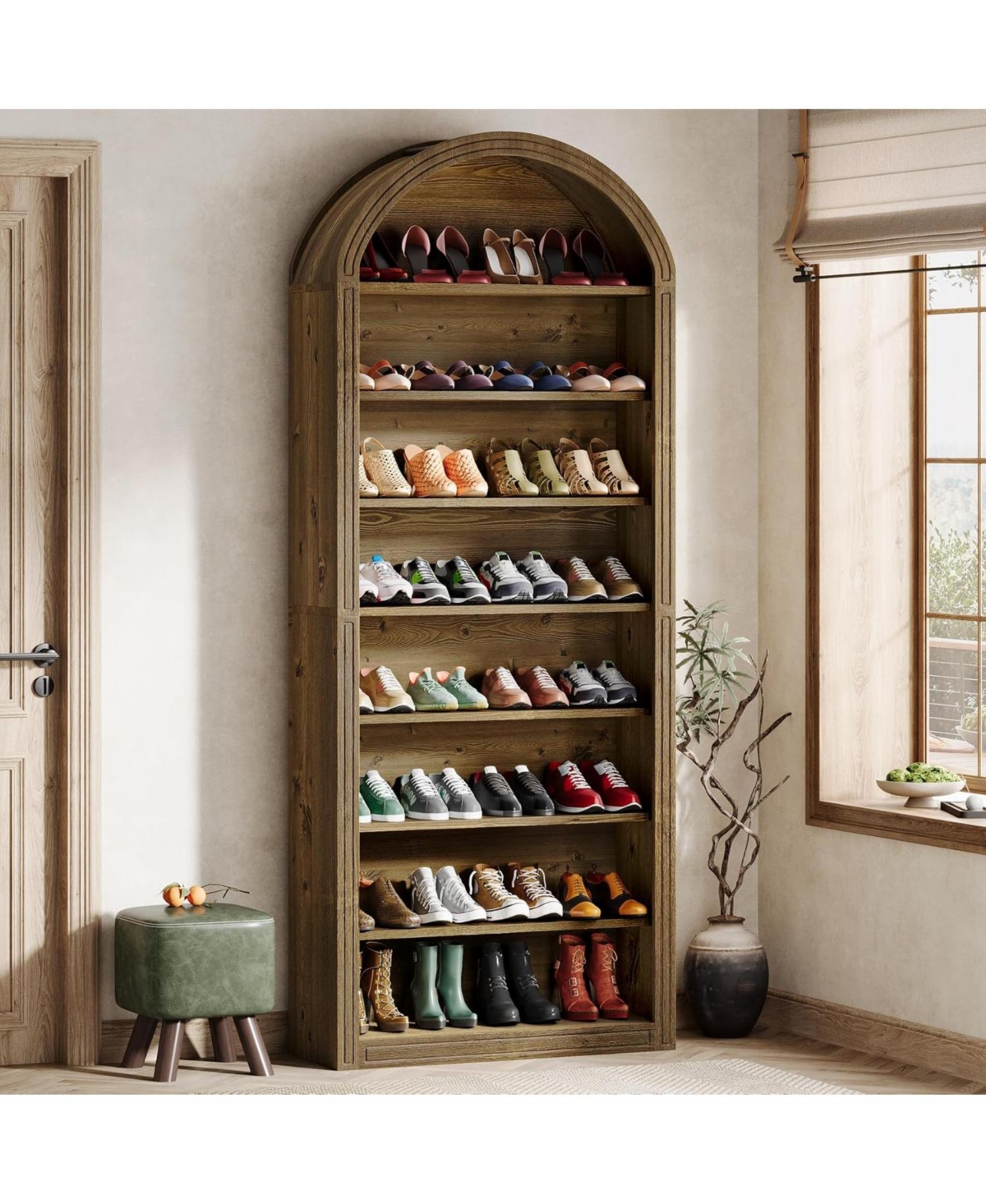 Click here for Tribesigns Shoe Storage Cabinet  8-Tier Tall Shoe... prices