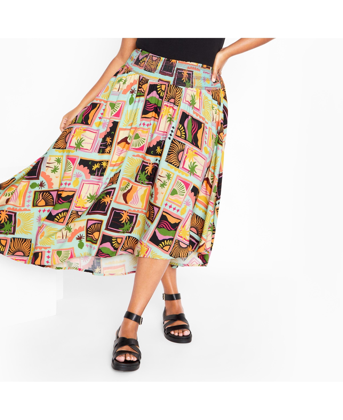 Click here for City Chic Womens Eva Skirt - Print prices