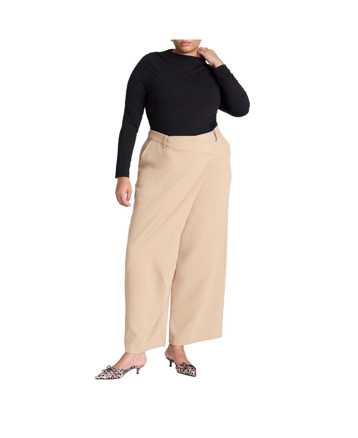 Click here for Eloquii Womens Wrap Over Trouser - Incense prices