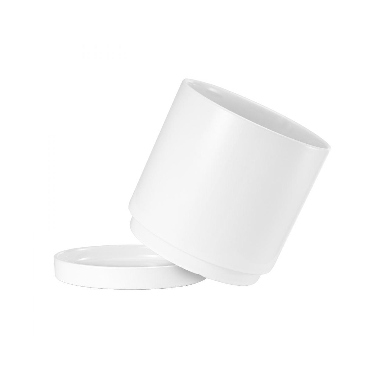 Click here for Slickblue Cylinder Ceramic Pot with Saucer for Pla... prices