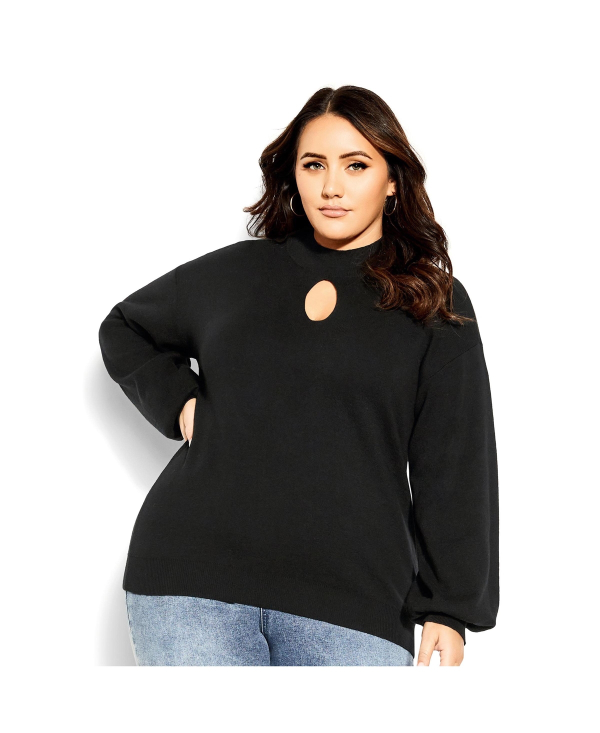 Click here for City Chic Womens Evelyn Sweater - Black prices