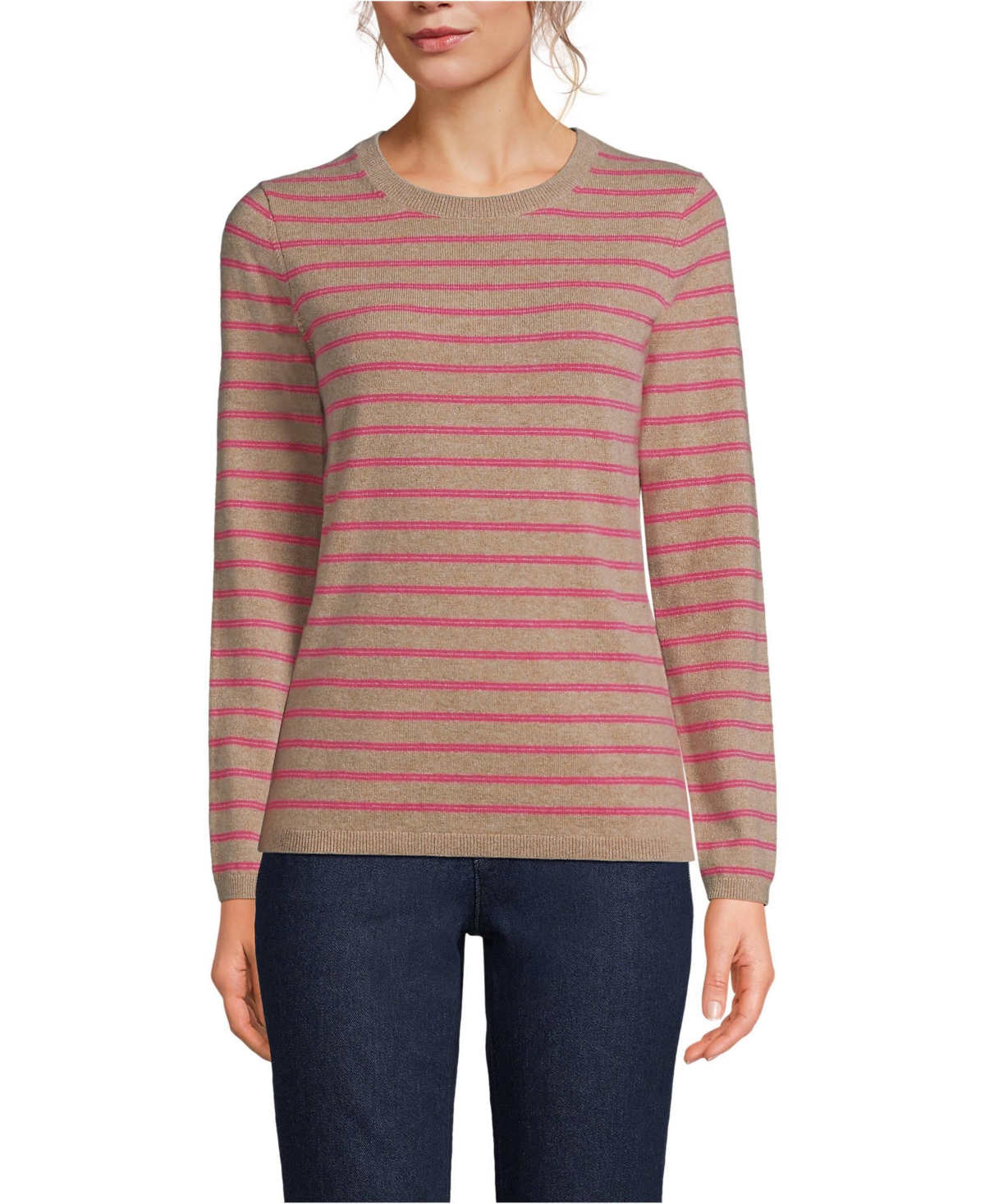 Click here for Lands End Womens Cashmere Sweater - Vicuna heather... prices