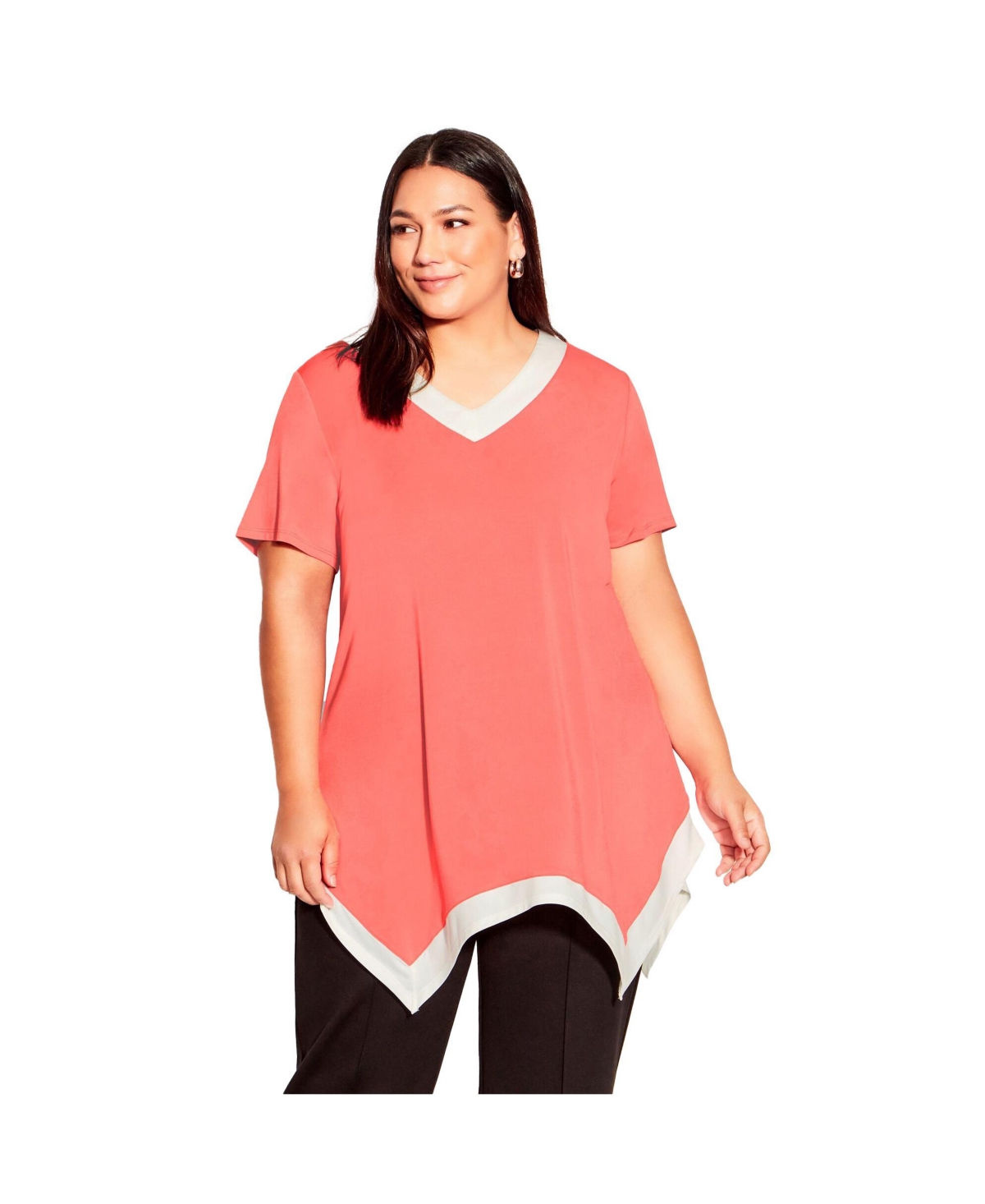 Click here for Avenue Womens Colette Tunic - Coral ivory prices