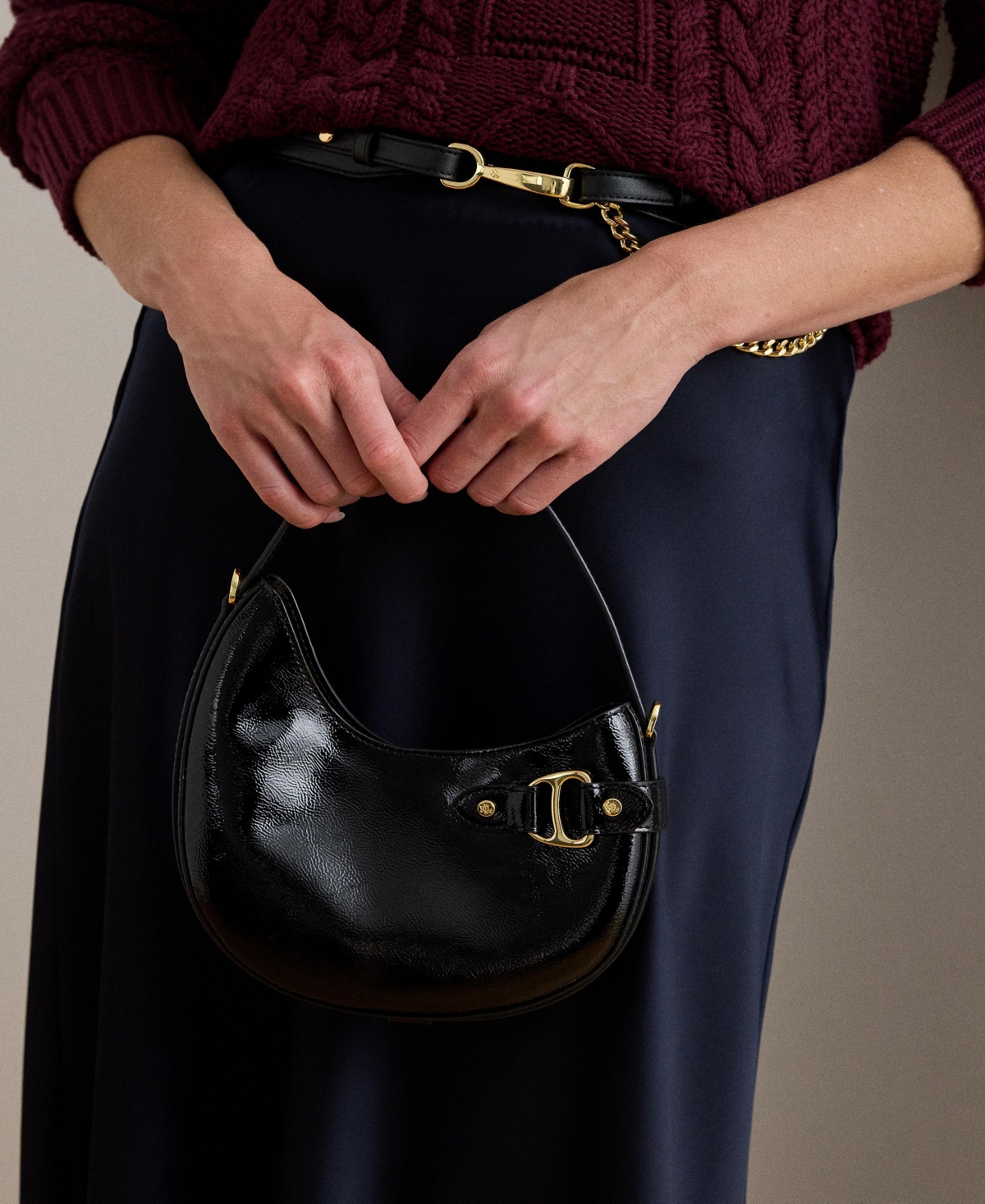 Click here for Lauren Ralph Lauren Tasha Small Crossbody Bag - Bl... prices