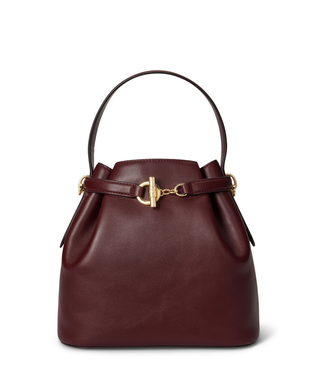 Click here for Lauren Ralph Lauren Leather Small Bucket Bag - Dar... prices