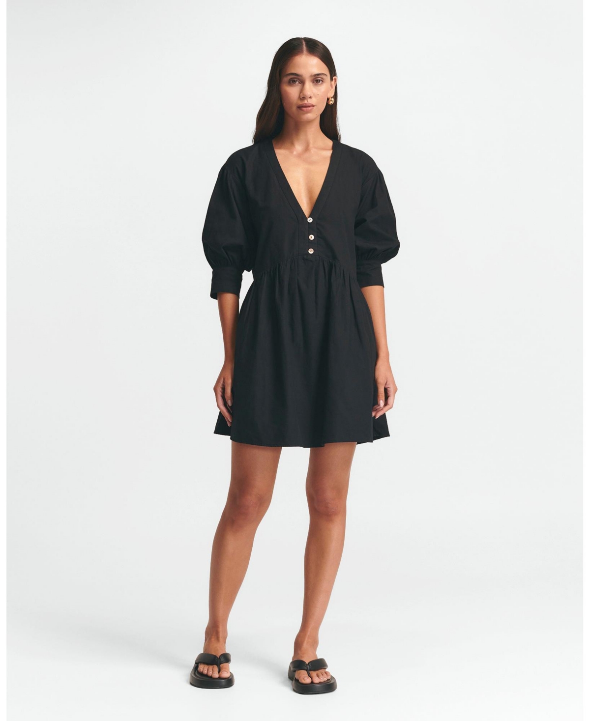 Click here for St Mrlo Womens Leo Mini Dress - Black prices