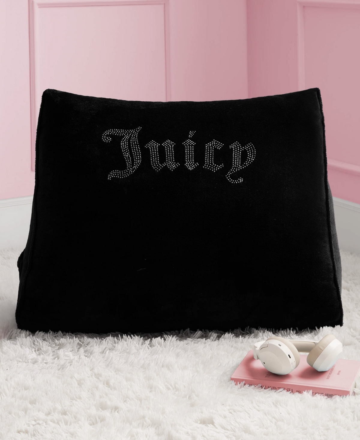 Click here for Juicy Couture Rhinestone Wedge Pillow  18 x 24 - B... prices
