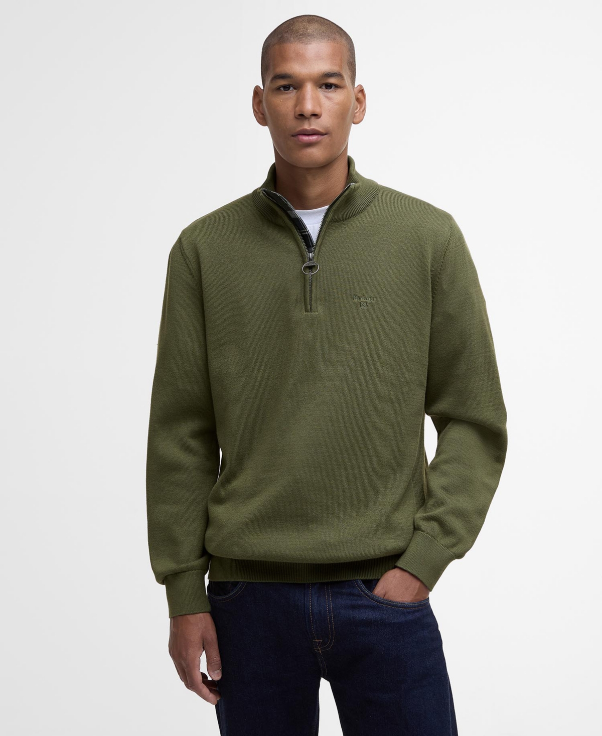 Click here for Barbour Mens Half-Zip Sweater - Inky Marl prices