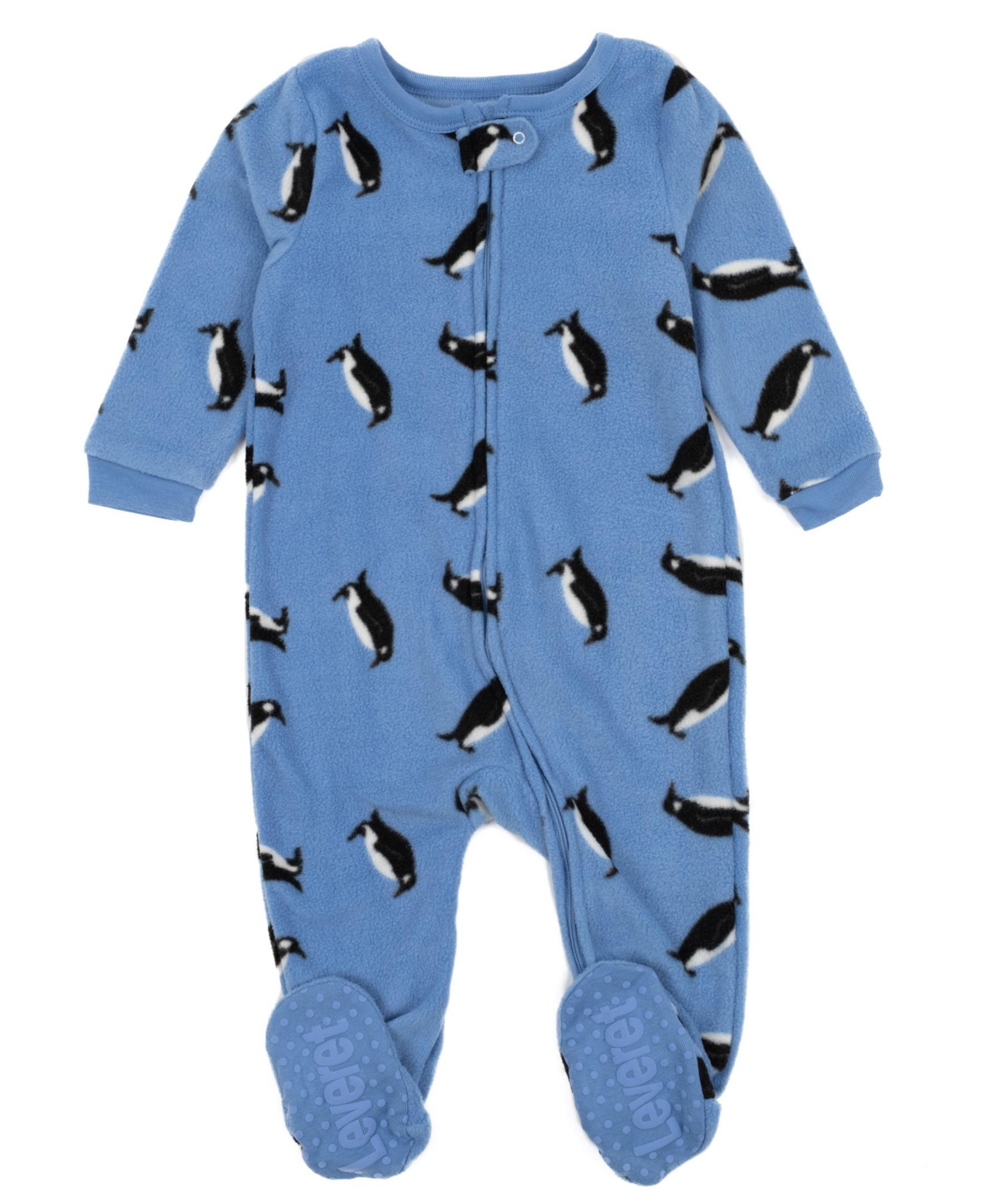 Click here for Leveret Kids Footed Fleece Holiday Pajamas - Pengu... prices