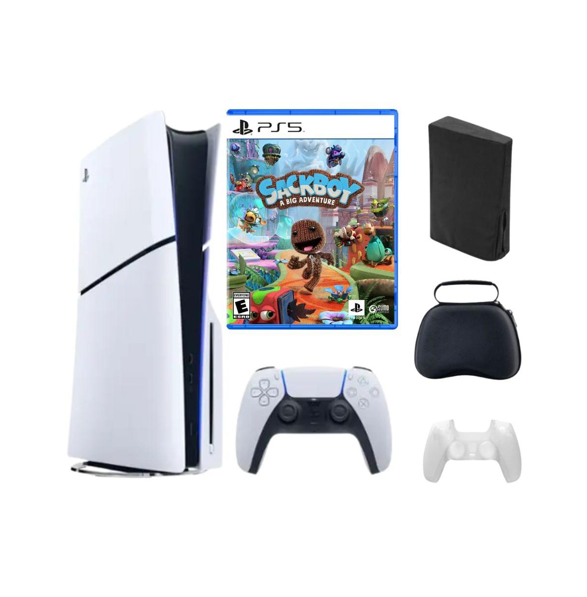 Sony PlayStation 5 Slim Disc Bundle with Sackboy Game and Accessories