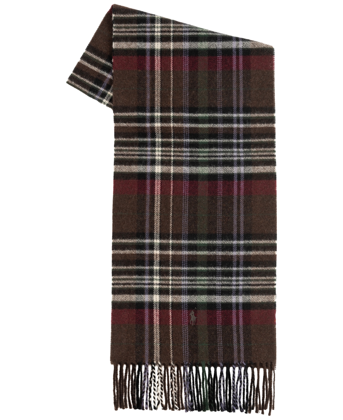 Click here for Polo Ralph Lauren Mens Woolen Plaid Scarf - Wine prices