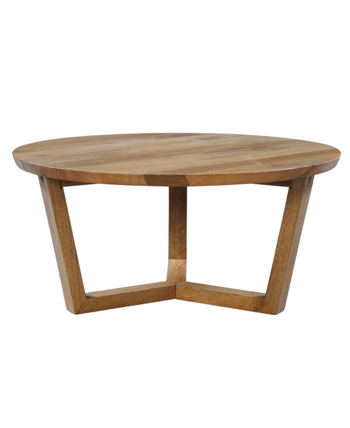 Click here for Benzara Nina 30 Mango Wood Round Coffee Table - Br... prices