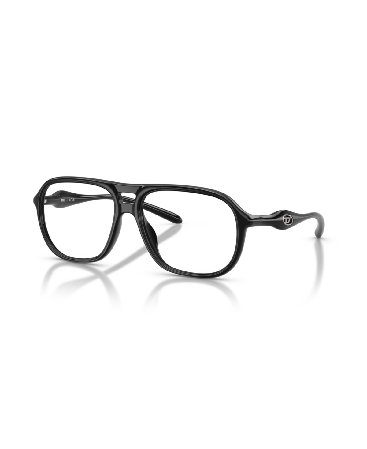 Click here for Diesel Unisex Round Eyeglasses  DL6008U - Shiny Bl... prices