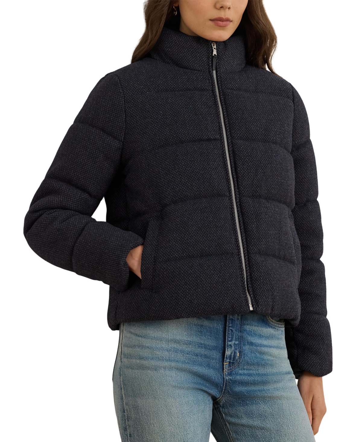 Click here for Lauren Ralph Lauren Womens Printed Puffer Jacket -... prices