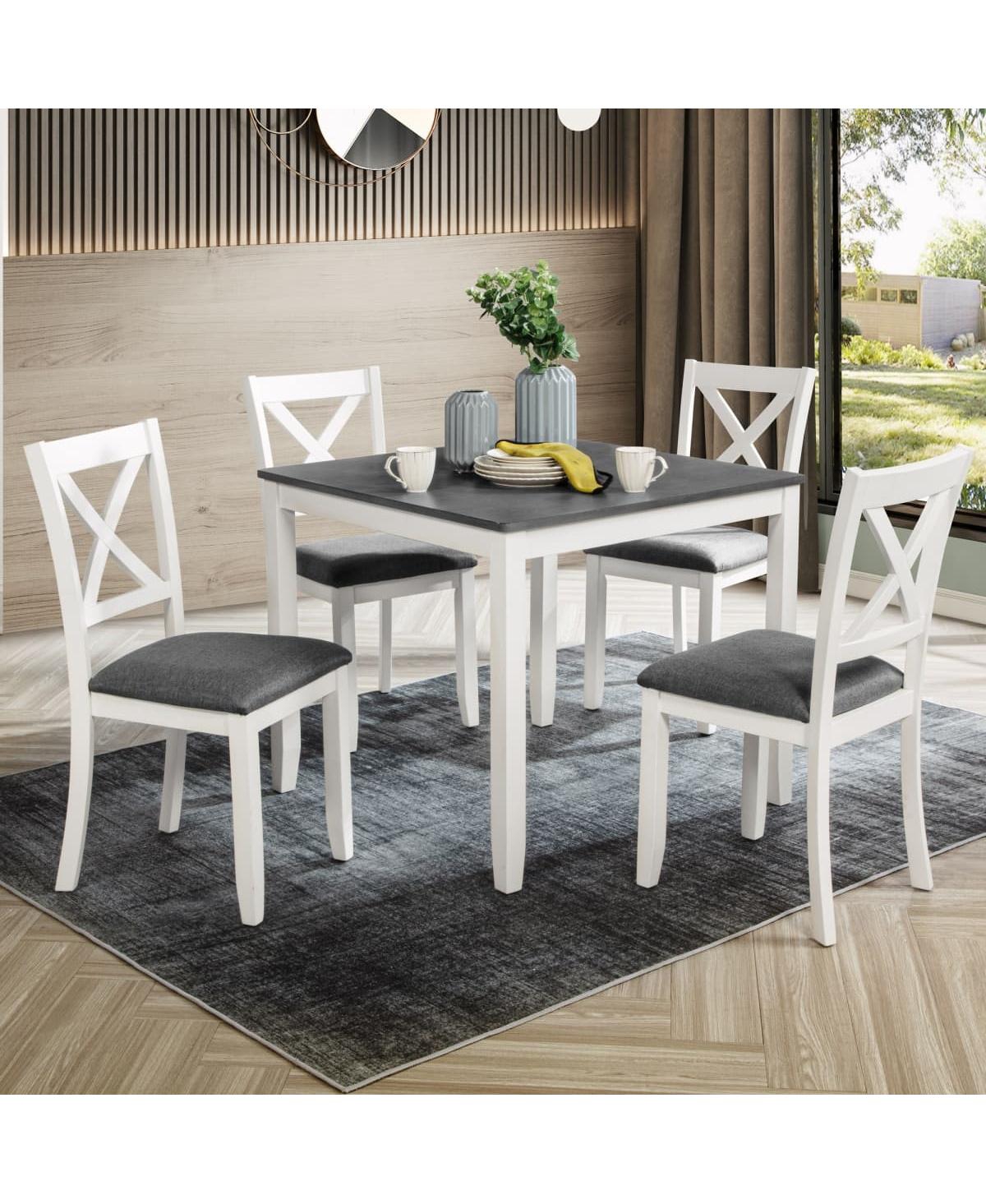 Click here for Maison Boucle 5-Piece Dining Table Set for 4 with... prices