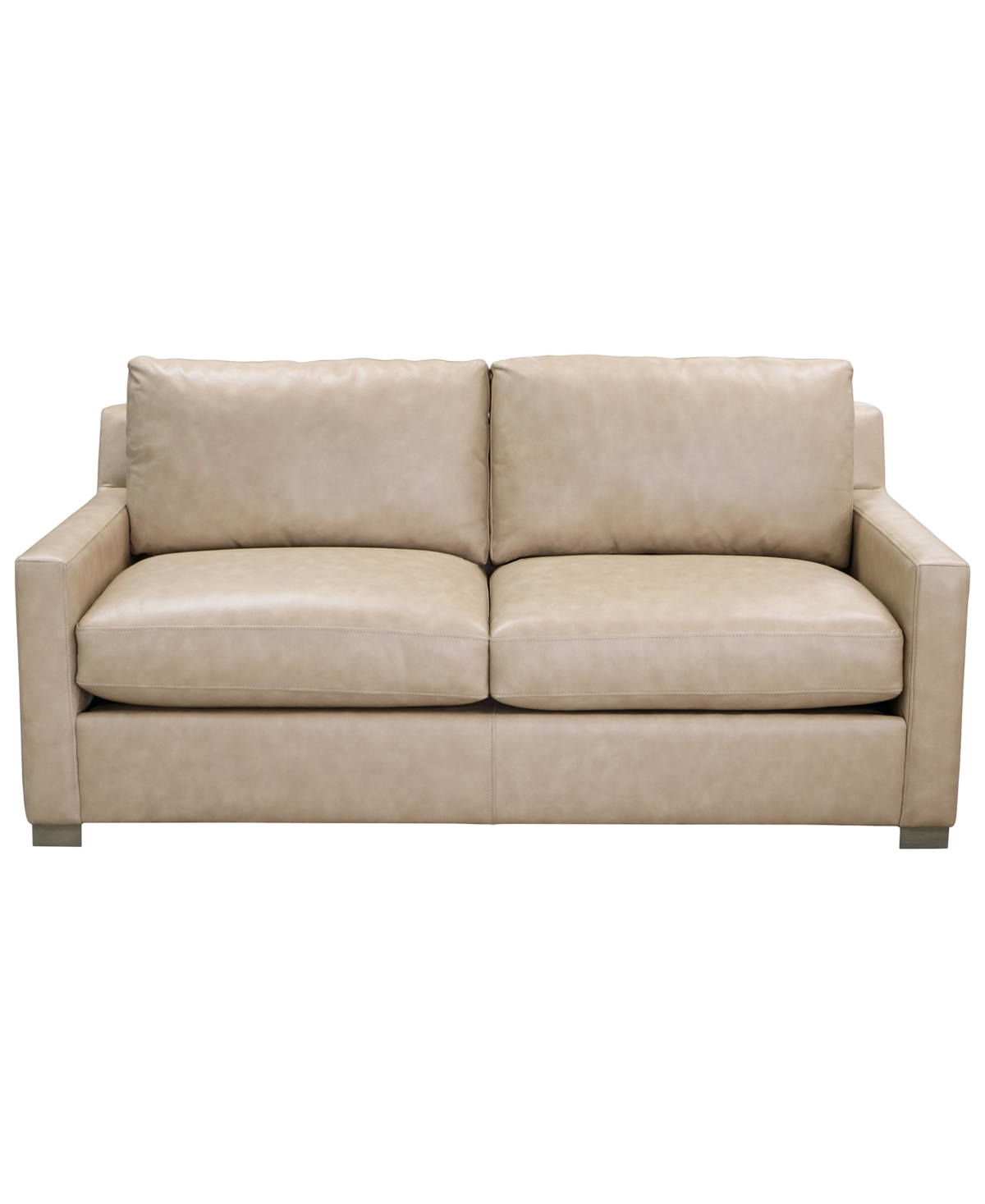 Click here for Stacia 74 Leather Deep-Seated Apartment Sofa - Tan prices