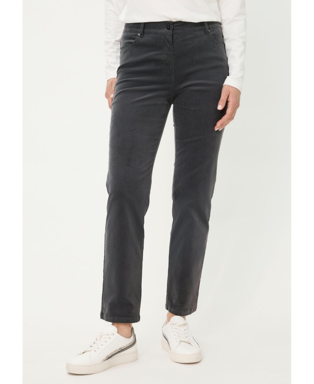 Click here for Olsen Womens Lisa Fit Corduroy Pant - Dark slate prices