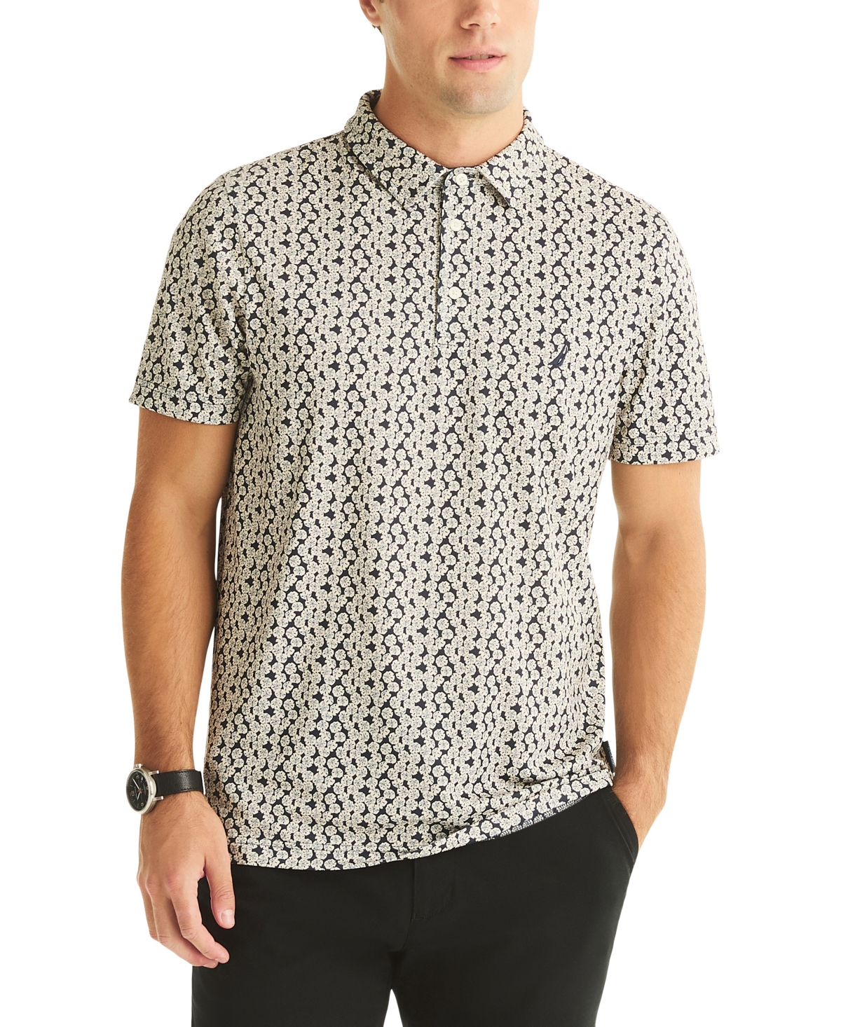 Click here for Nautica Mens Short-Sleeve Printed Sand Dollar Polo... prices