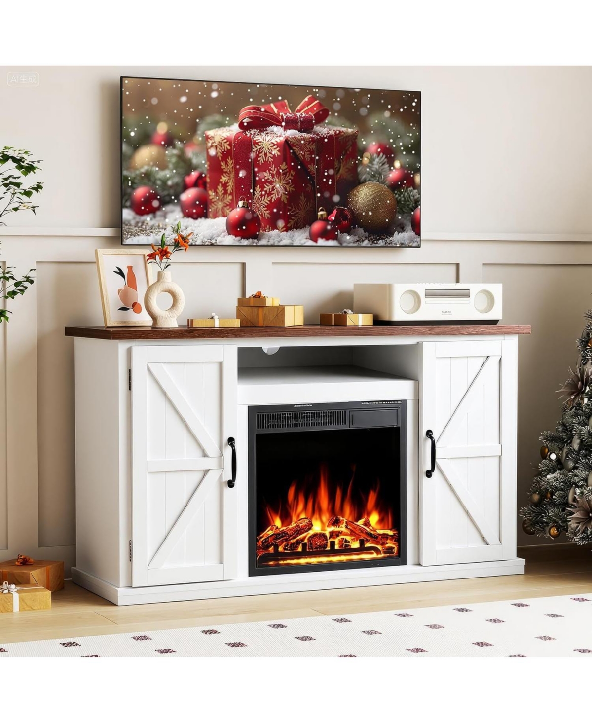 Click here for Cowsar 47" Electric Fireplace Mantel Freestan... prices