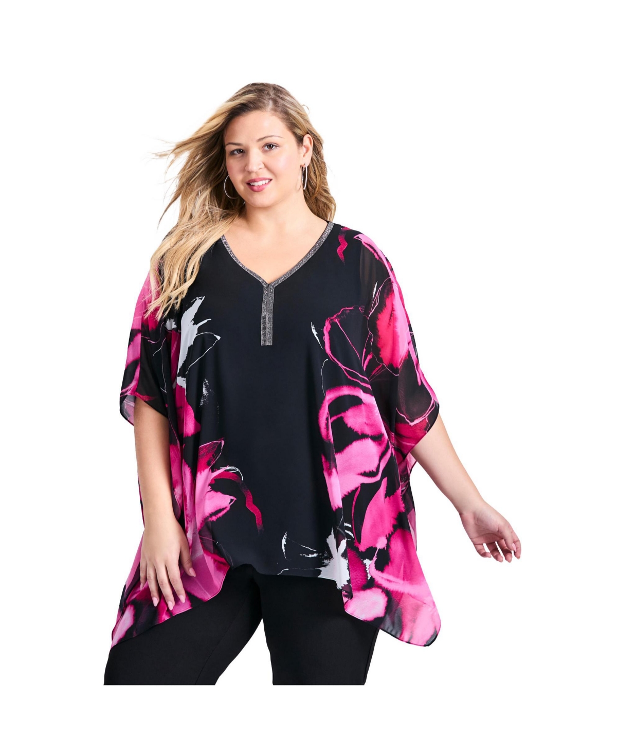 Click here for Avenue Womens Take Me Out Embellished Blouse top -... prices