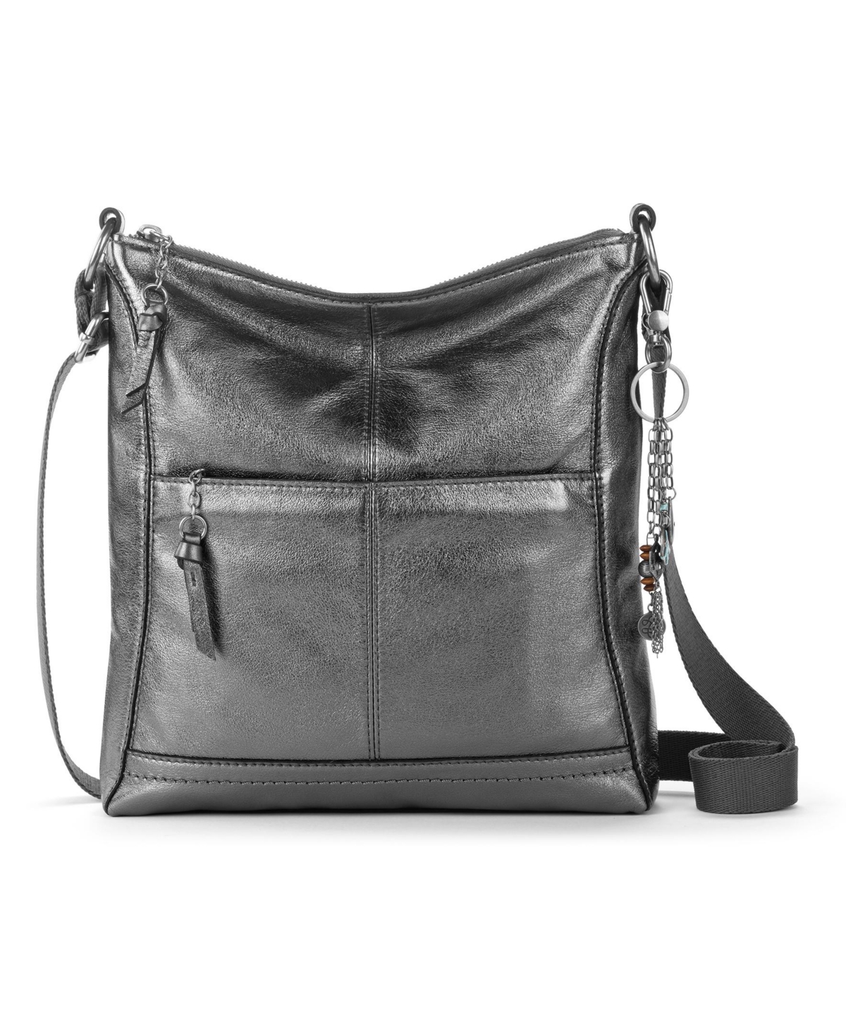 Click here for The Sak Lucia Leather Small Crossbody Bag - Gunmet... prices