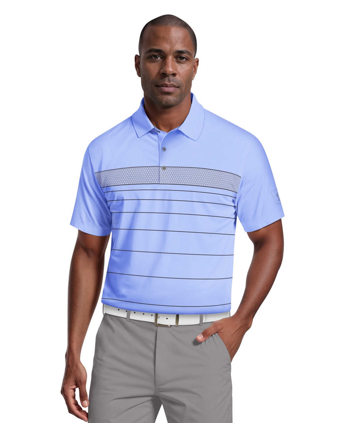 Click here for Pga Tour Mens Short-Sleeve Engineered Chest Stripe... prices