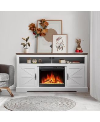 Cowsar 60" Electric Fireplace with Mantel, Wall Mounted with Remote ...