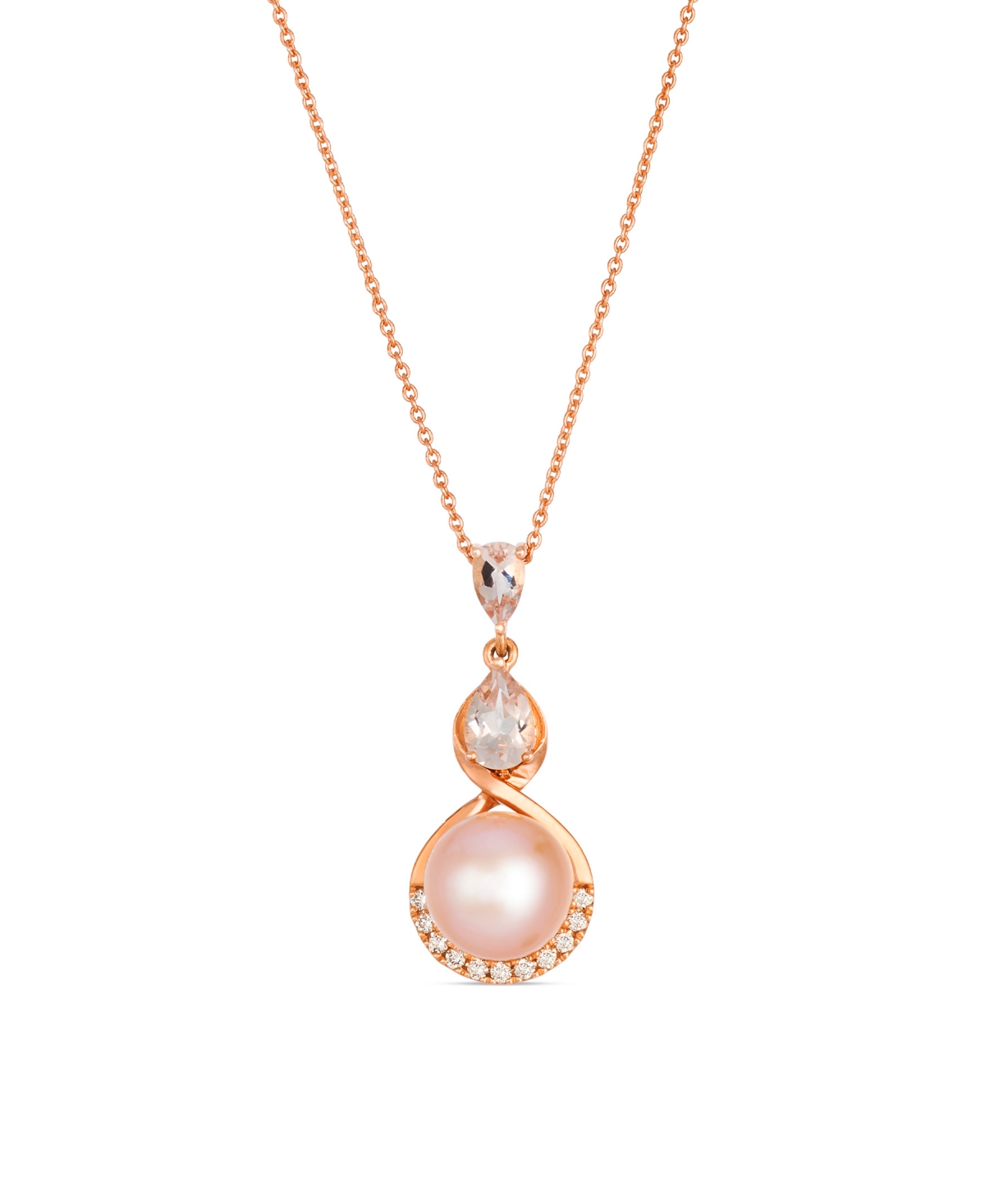 Click here for Le Vian Freshwater Pearl (8-9mm)  Morganite (0.42... prices