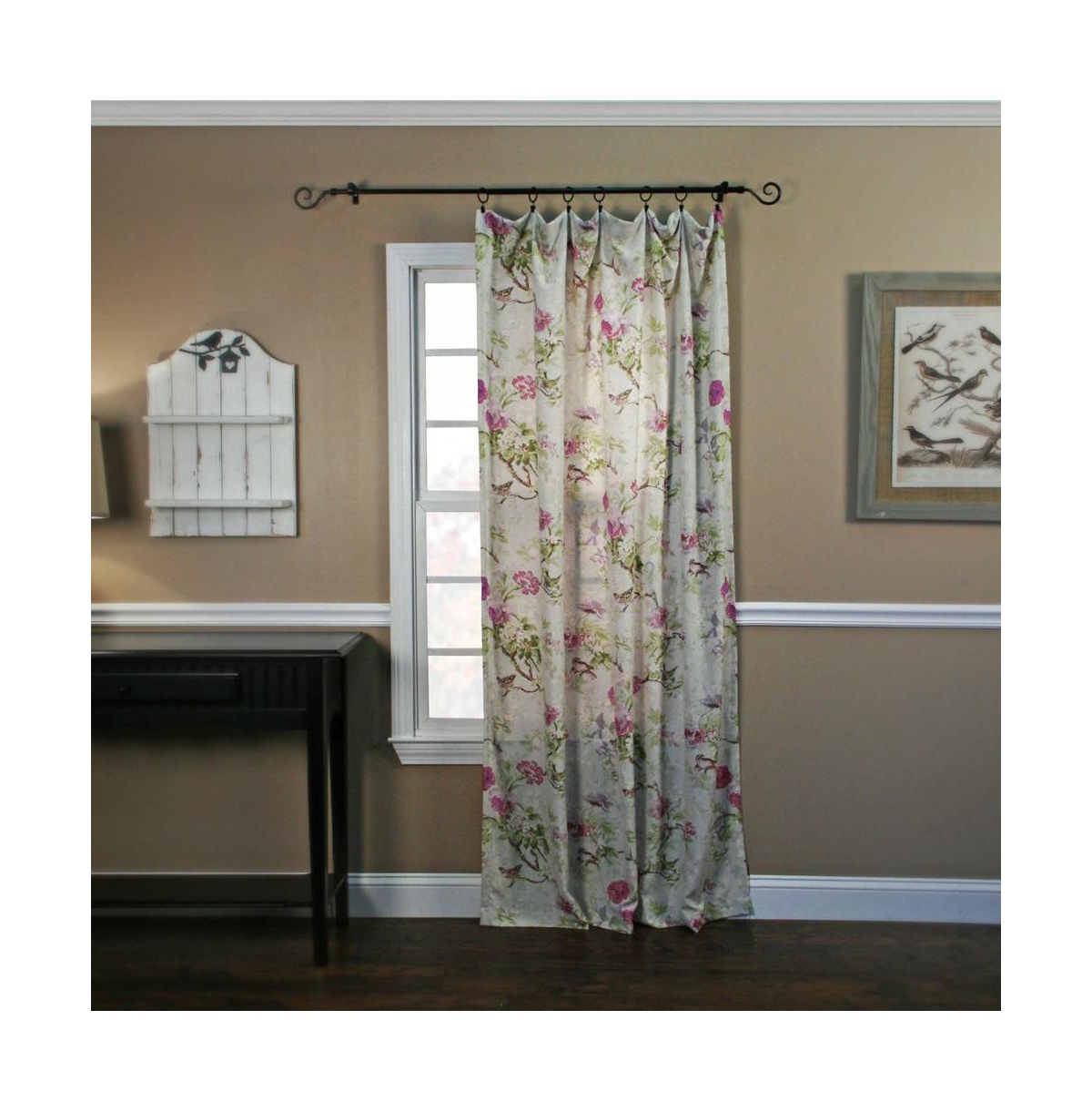 Click here for Balmoral Floral Print Tailored Panel Curtain 48-In... prices