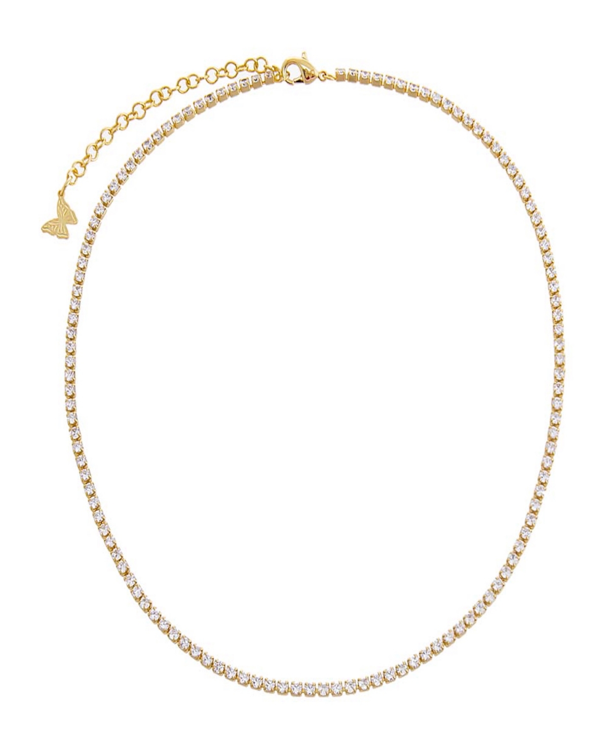 Click here for by Adina Eden Thin Gold Plated Tennis Choker - Gol... prices