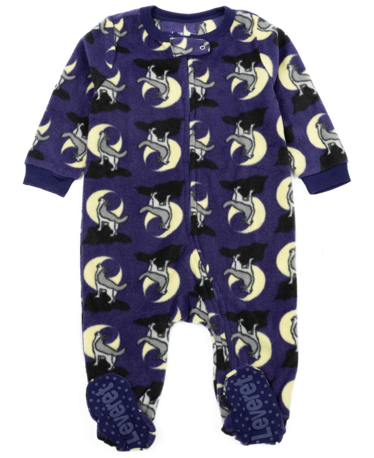 Click here for Leveret Baby Footed Fleece Holiday Pajamas - Wolf prices