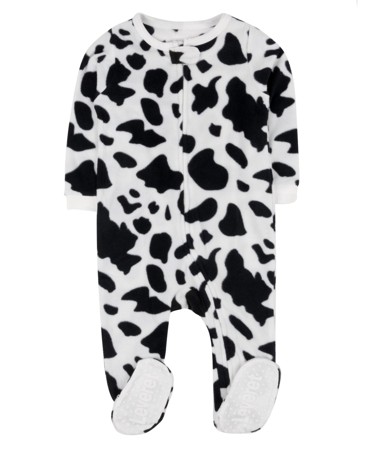 Click here for Leveret Baby Footed Fleece Holiday Pajamas - Cow prices