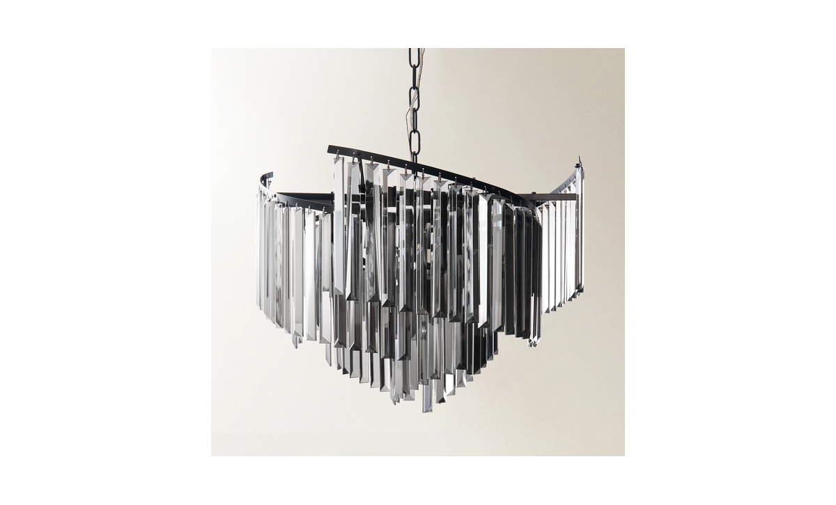 Click here for Z Gallerie Luxe Spiral Chandelier - Graphite - Sil... prices