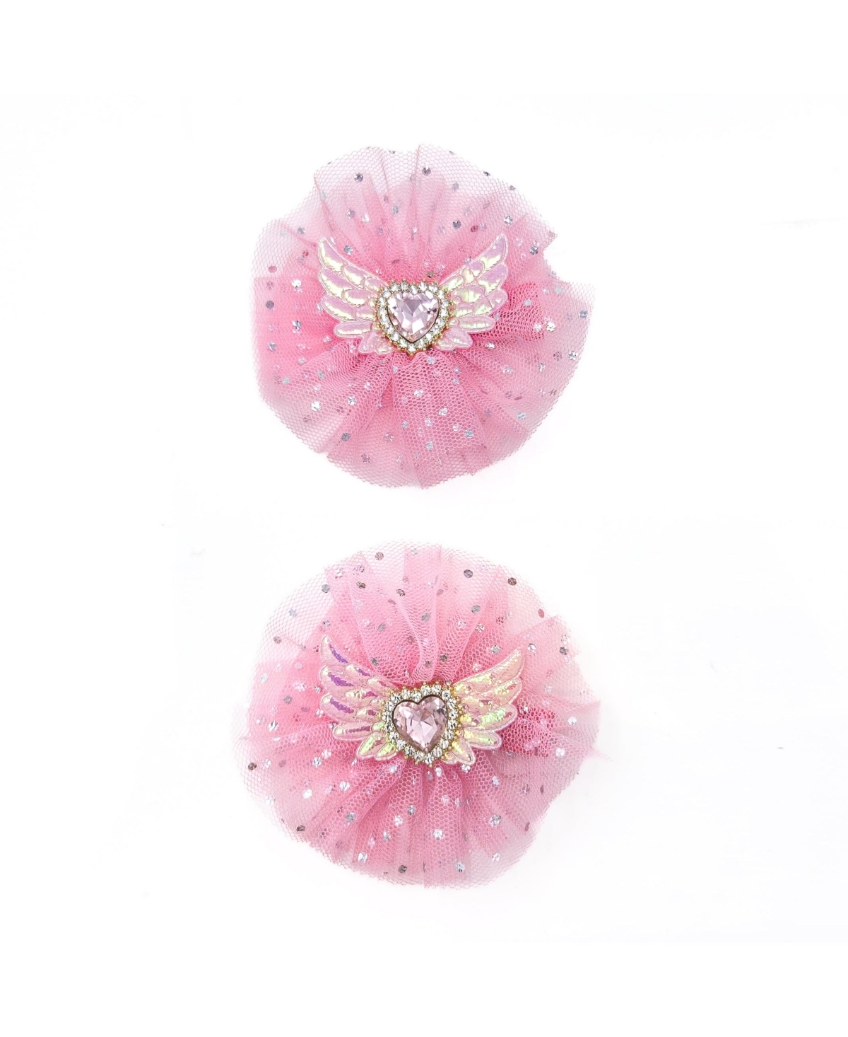 Click here for Puttisu 2pc Angel Sparkle Wings Clip Set - Rose pi... prices