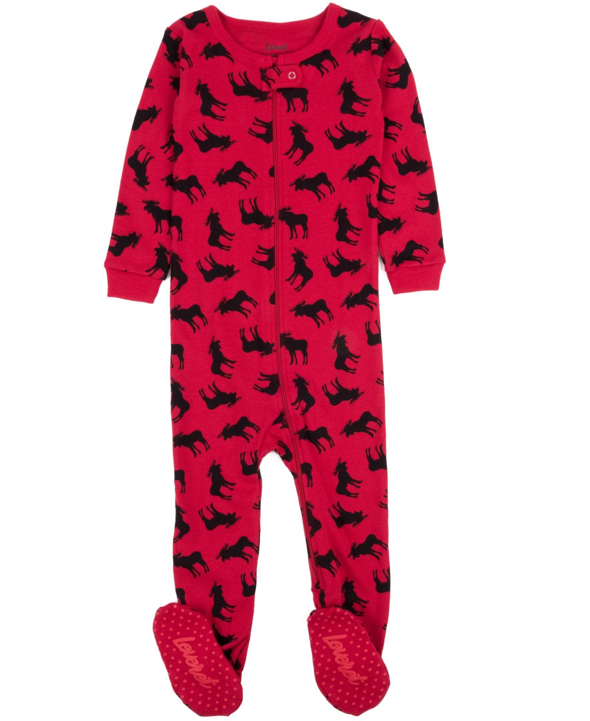 Click here for Leveret Baby Footed Fleece Holiday Pajamas - Moose prices