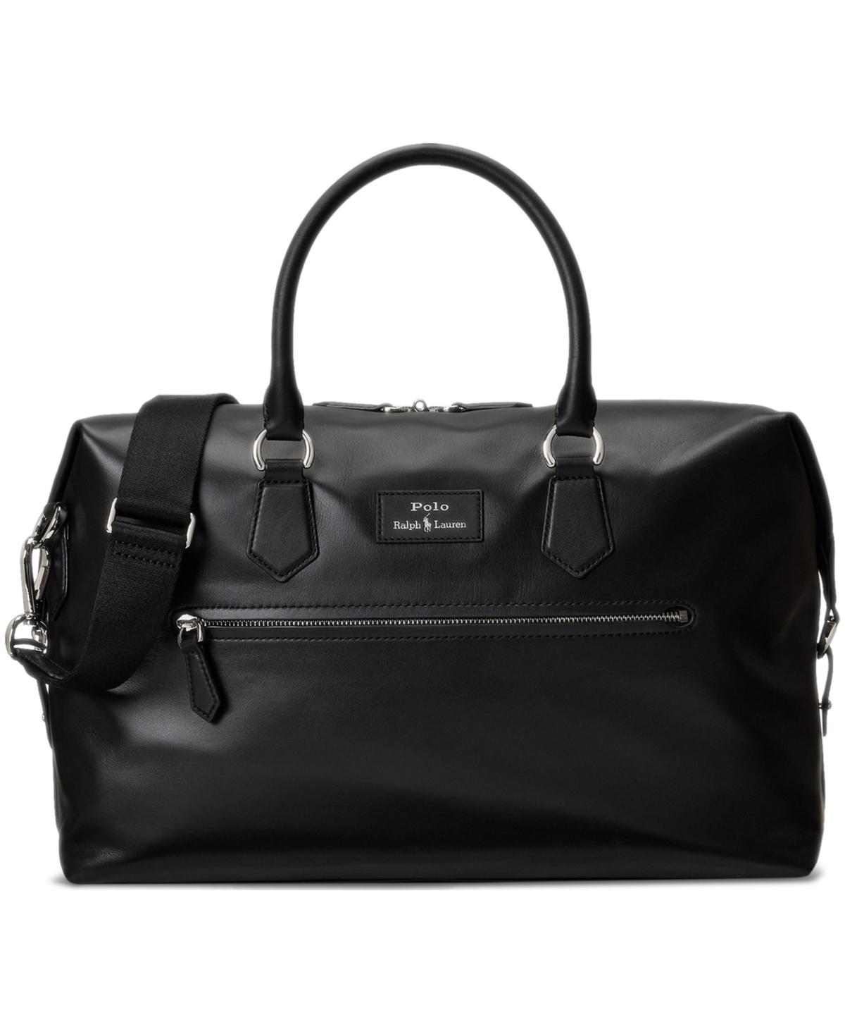 Click here for Polo Ralph Lauren Mens Smooth Leather Duffel - Bla... prices