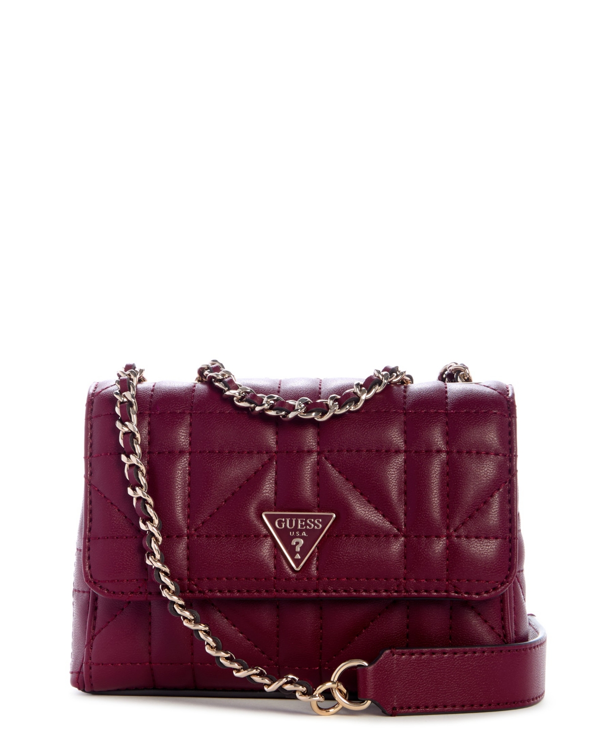 Click here for Guess Edita Mini Convertible Crossbody Bag - Burgu... prices