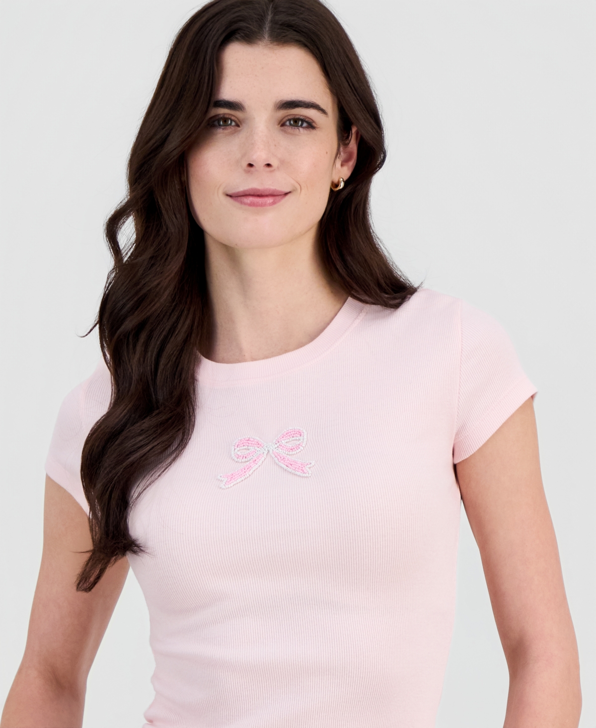 Click here for Sincerely Jules Juniors Beaded Crewneck T-Shirt -... prices