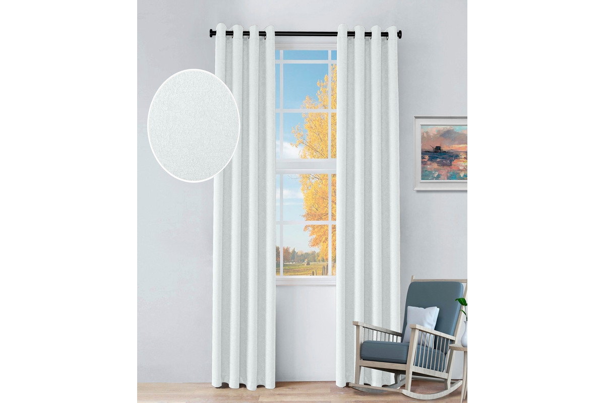 Click here for Superior Senna Textured Curtain Set of 2 Panels wi... prices