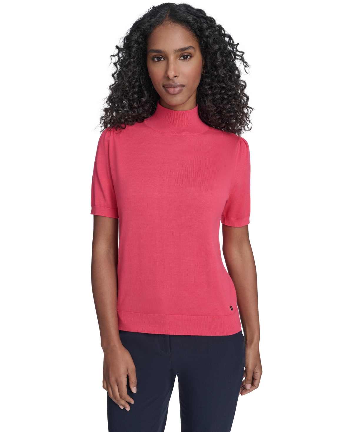 Click here for Tommy Hilfiger Womens Short-Sleeve Mock Neck Sweat... prices