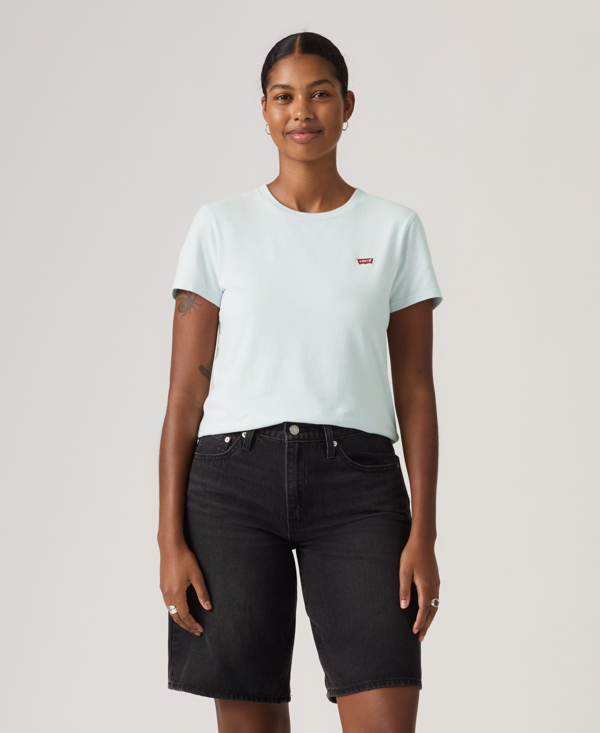 Click here for Levis Womens The Perfect Crewneck Cotton T-Shirt -... prices