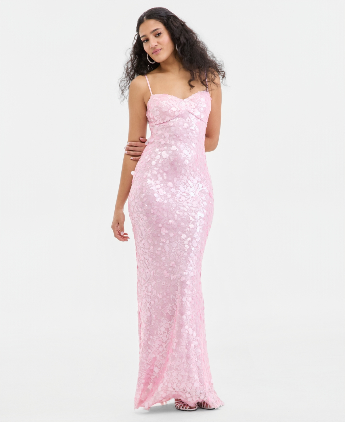 Click here for City Studios Juniors Sweetheart-Neck Sequin Gown... prices