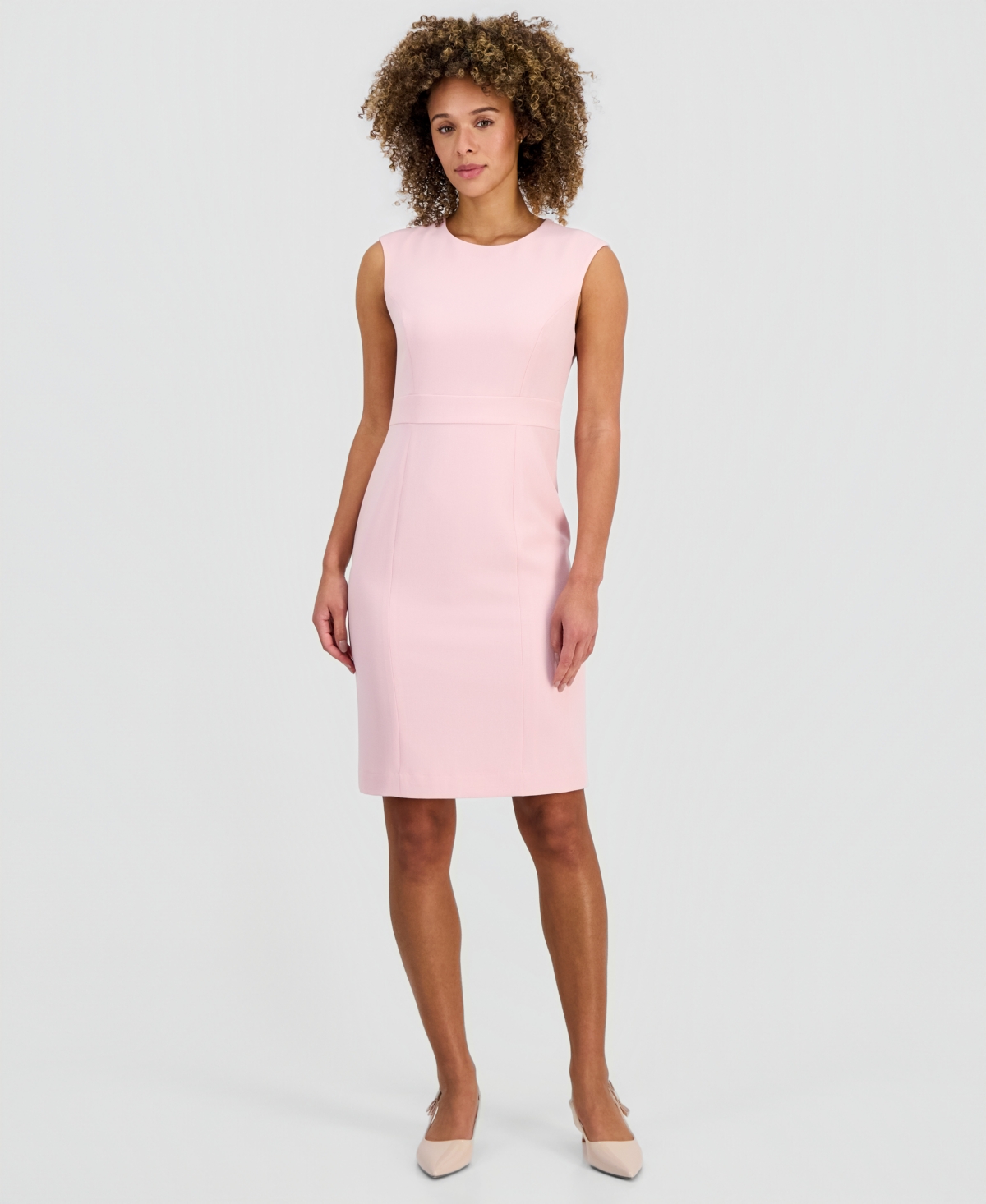Click here for Kasper Womens Sleeveless Sheath Dress - Tutu Pink prices