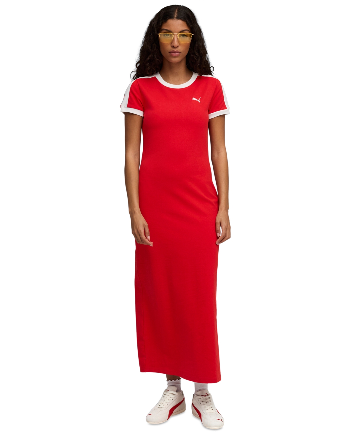 Click here for Puma Womens T7 Rib Neck Short-Sleeves Dress - For... prices