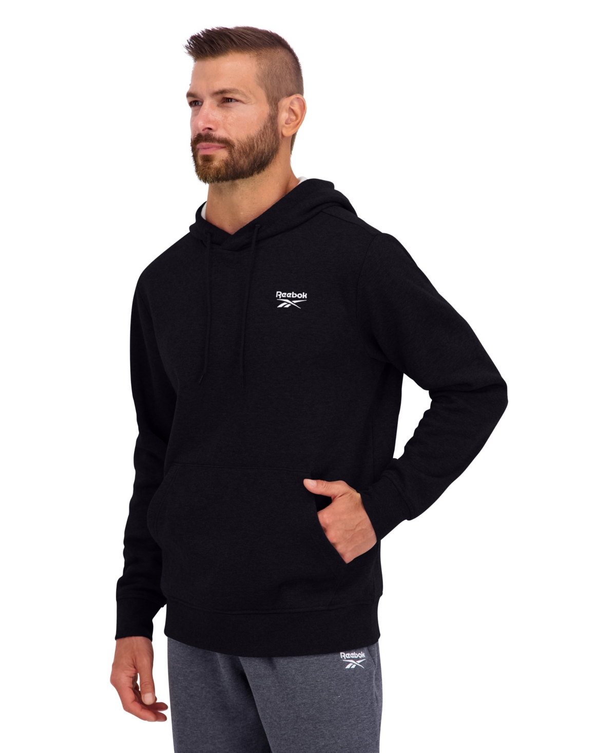 Click here for Reebok Mens Kangaroo Pocket Hoodie - Black prices