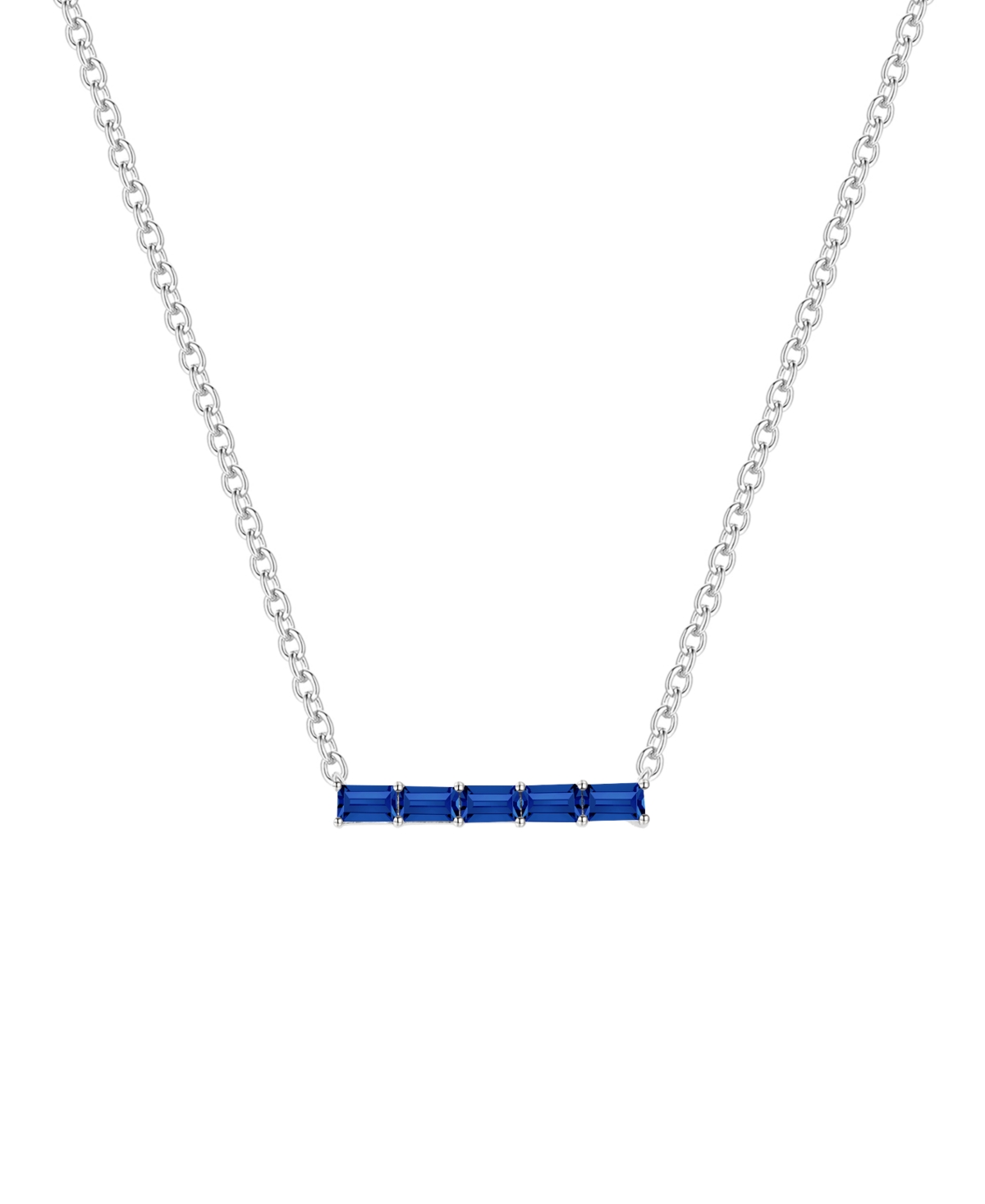 Click here for Macys Lab-Grown Sapphire (5/8 ct. t.w.) Necklace i... prices