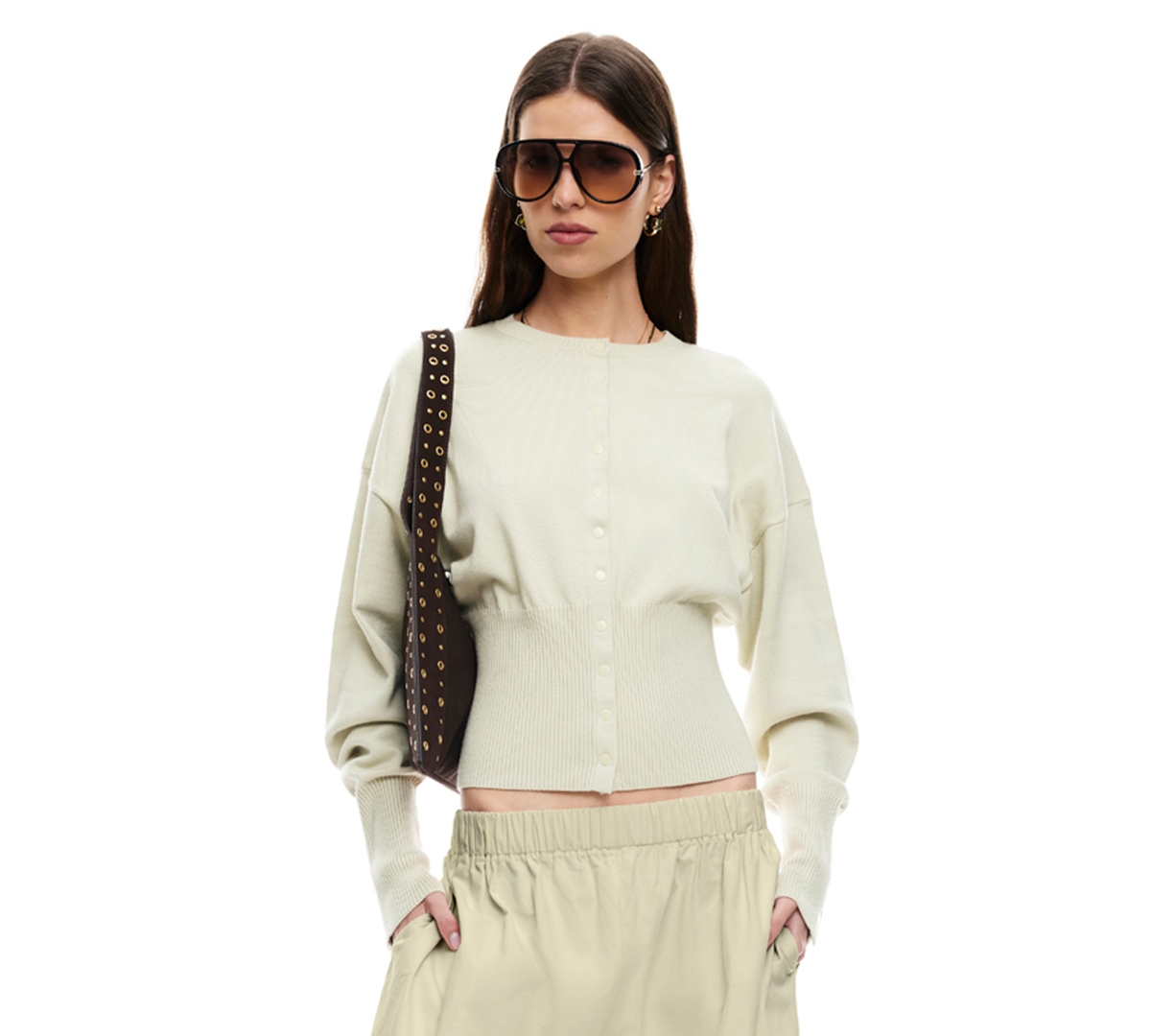 Click here for Lioness Womens Sundown Crewneck Cardigan Sweater -... prices