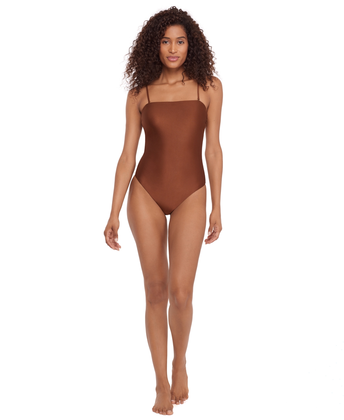 Click here for Steve Madden Womens Bandeau Neck One-Piece Swimsui... prices