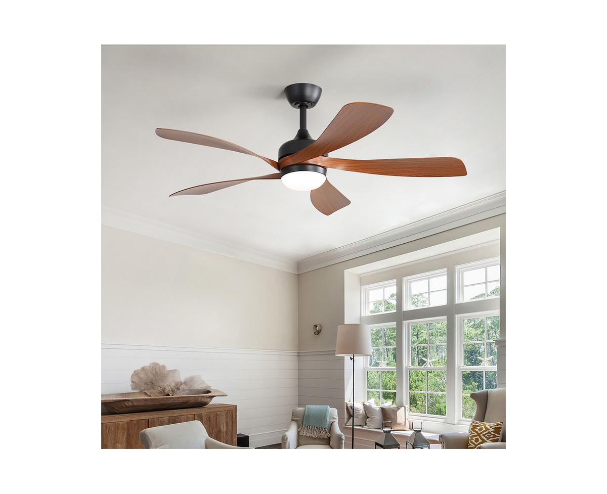 Click here for 52-inch Minimalist Black 5-Blade Flush Mount with... prices